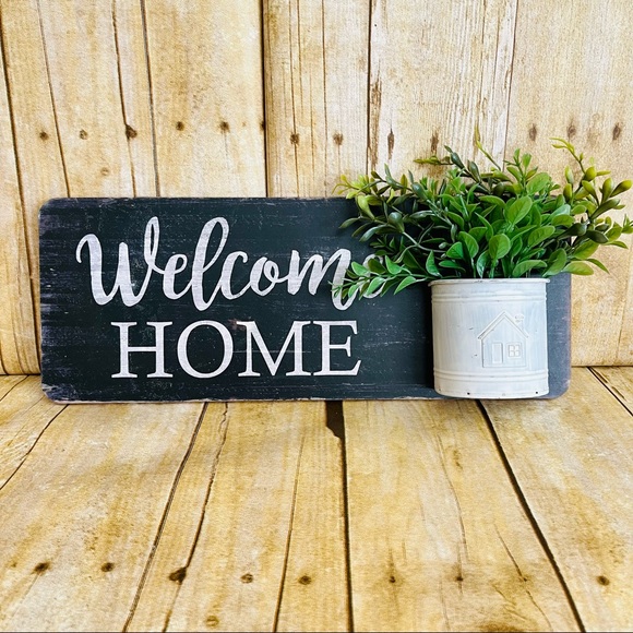 Hobby Lobby | Accents | Wooden Farmhouse Style Welcome Home Sign | Poshmark